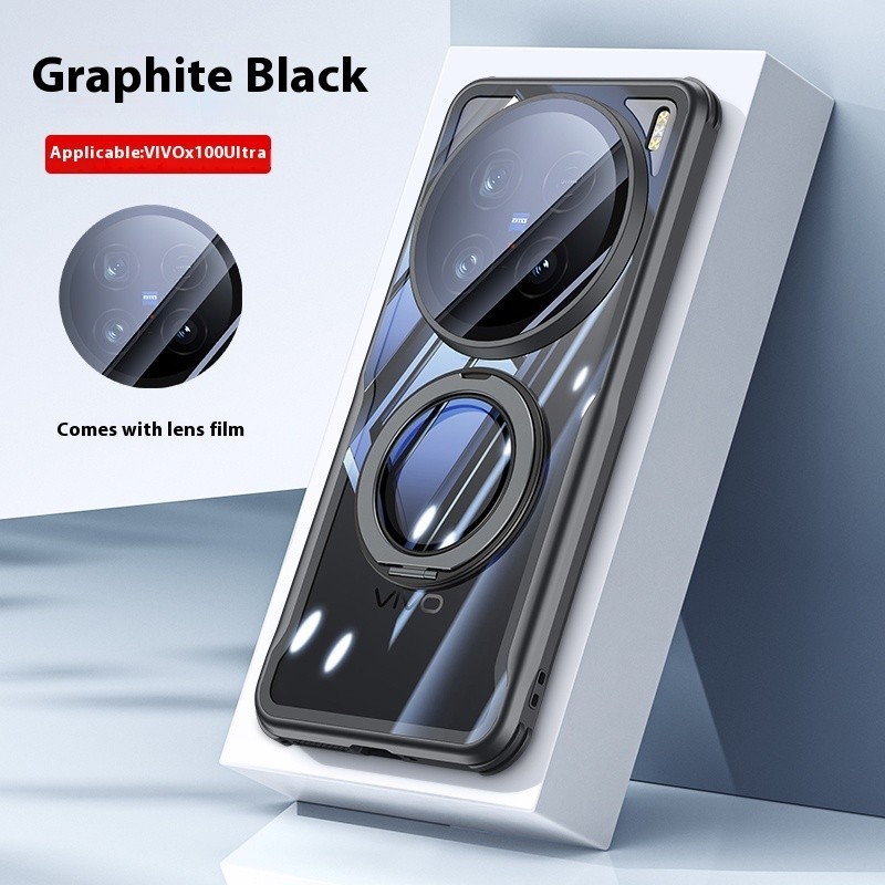 360° Rotating Bracket Acrylic Clear Case For VIVO X200 Ultra X200S X200 X100 Pro X100 Ultra X200 ...