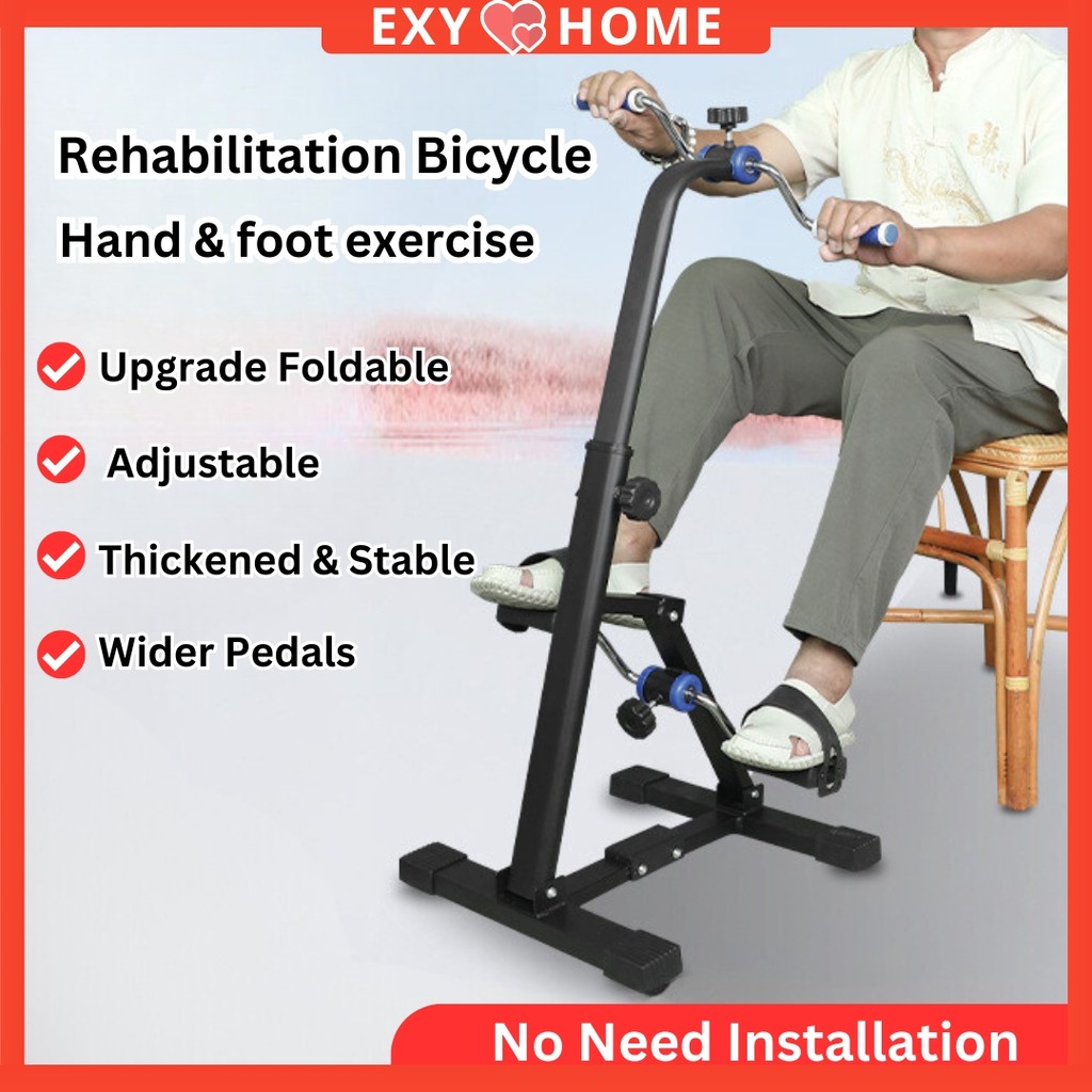 Foldable Hand Foot Bicycle Elderly Pedal Exercise Stroke Rehab ...