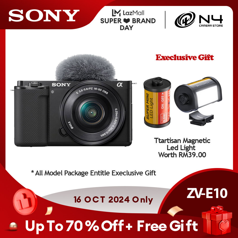 Sony ZV-E10/ZVE10 With 16-50mm Kit Lens Interchangeable-Lens Vlog ...