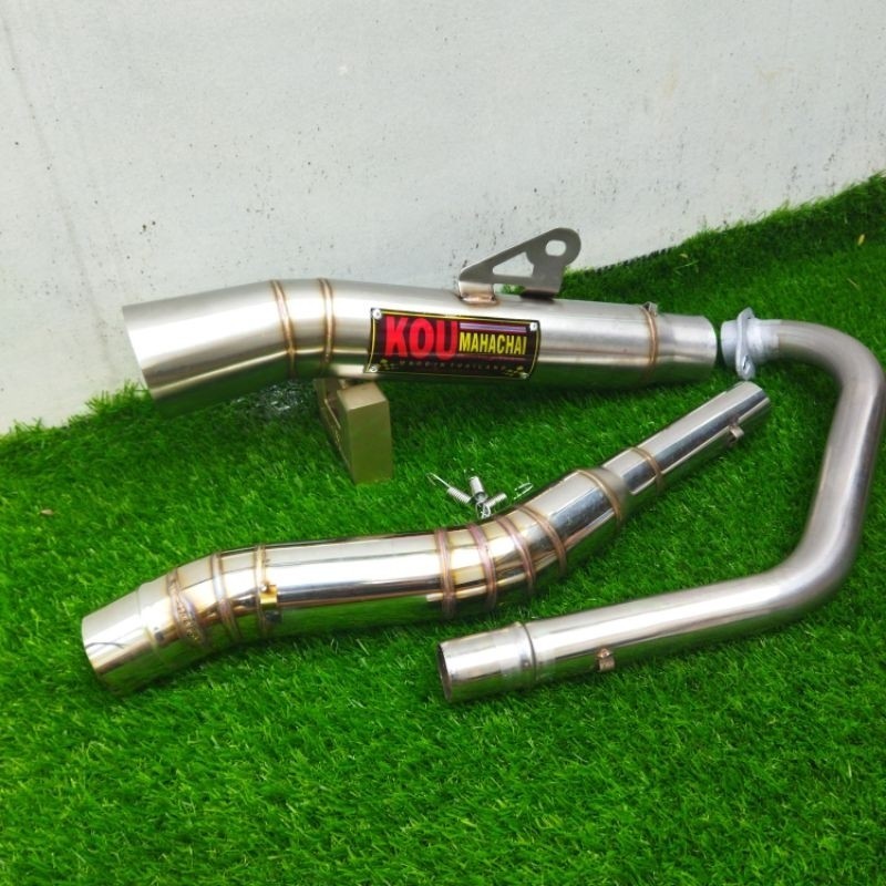 A05 Open pipe Kou Mahachai tube type 51mm 1set for Tmx Raider carb/fi ...