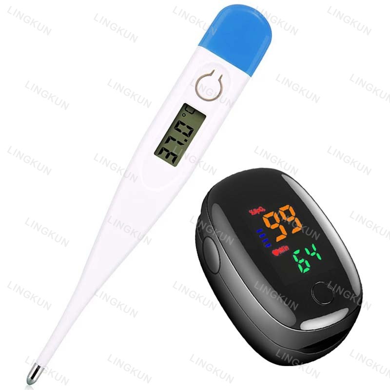 Pulse Oximeter Finger Medical Household Thermometer Baby Adult Medical ...