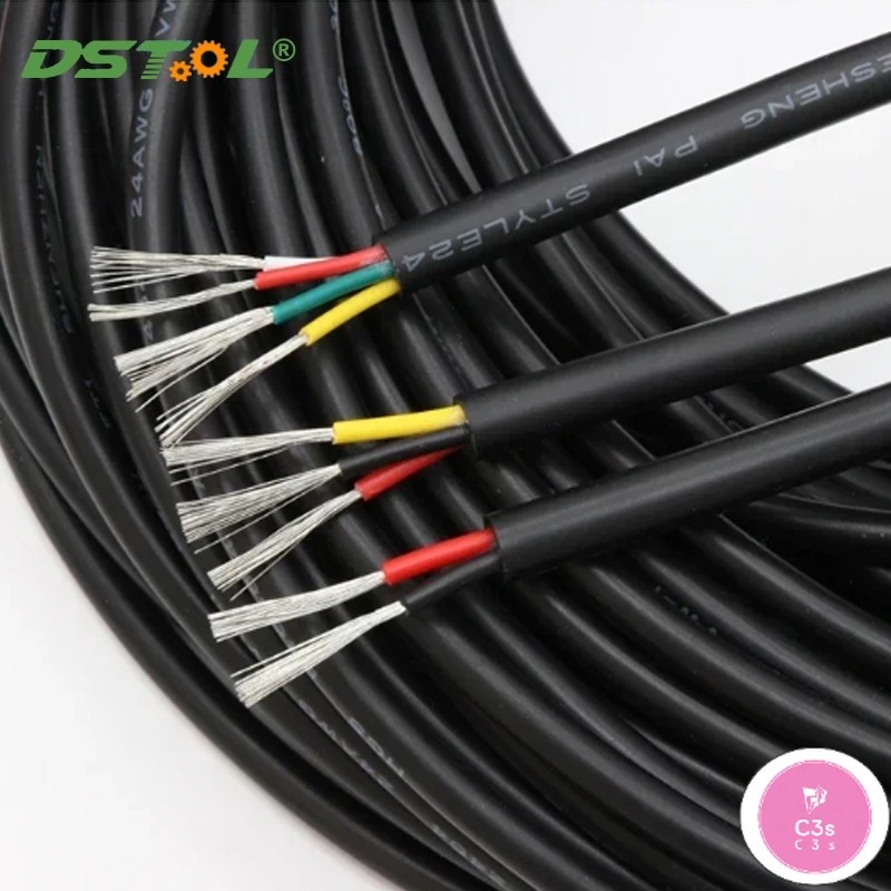 C3S 1Meter 28 26 24 22 20 18 AWG UL2464 Sheathed Wire Cable Tinned ...