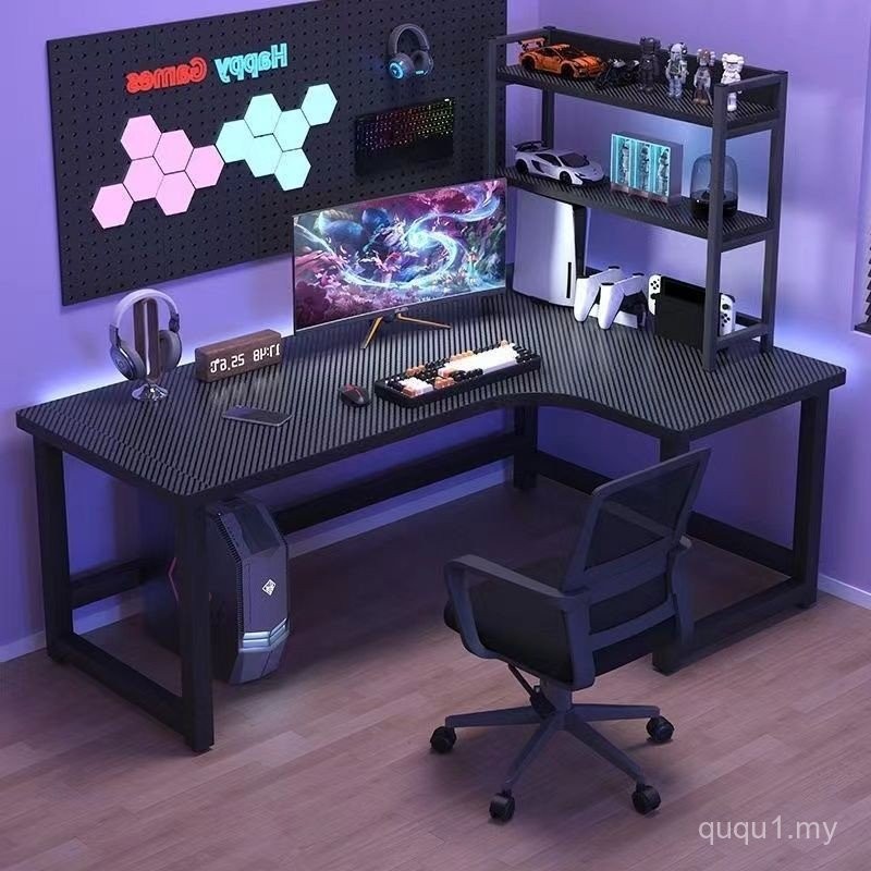 Household Desk Corner Gaming Table Double Computer Desk Desktop ...