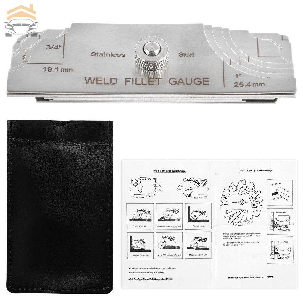 Metal Weld Fillet Gauges Stainless Steel Fillet Weld Set Gage Multipurpose Welding Inspection ...