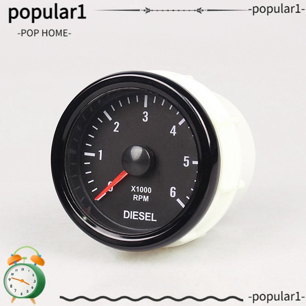 POP Tachometer Gauge, 52MM White Backlight RPM Gauge, Universal 12V ...