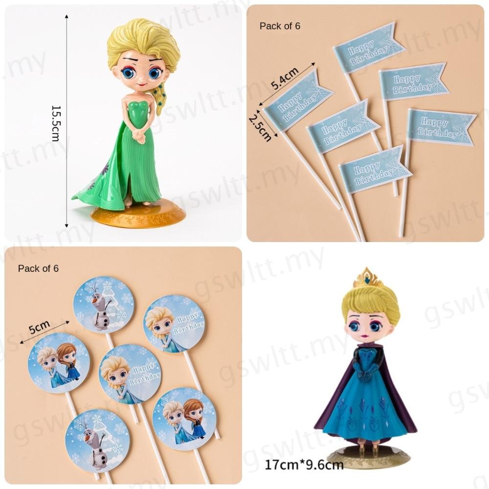 GSWLTT Cake Decoration, Wedding Cartoon Elsa Princess Doll Toy ...