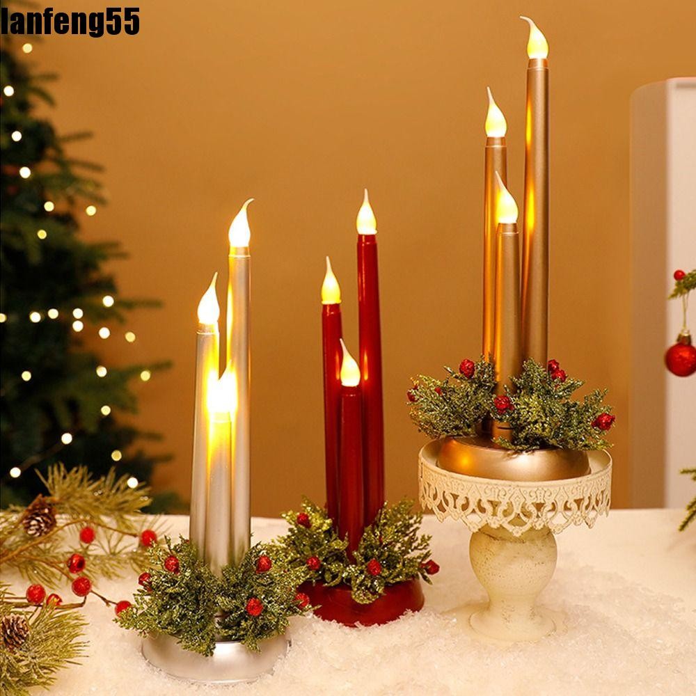 LANFENG Christmas LED Candles Light, Retro Luminous Flameless Candles ...