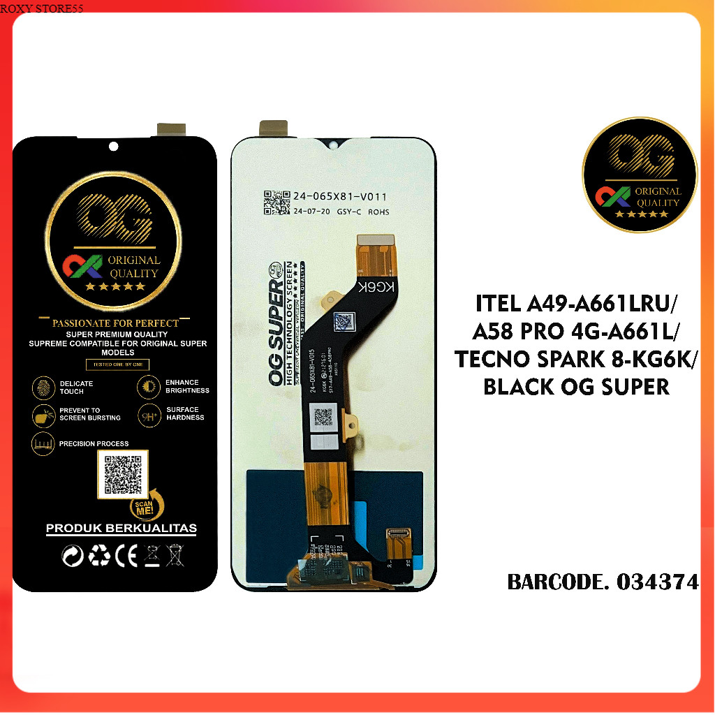 Ori OG SUPER LCD INFINIX ITEL A49 / SPARK 8 / KG6K / A661L / A661W ...