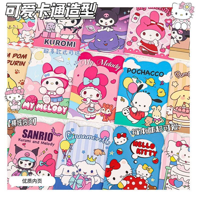 Sanrio Mini Notebook A6 Cute Cartoon Random Pocket Notebook Portable ...