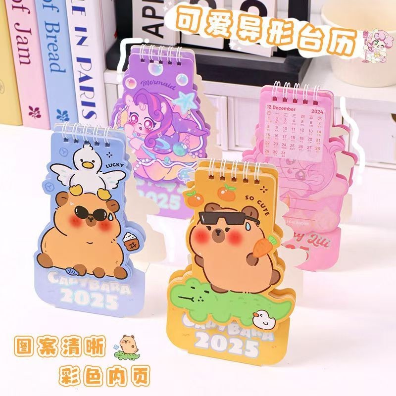 Mini Capybara Calendar 2025 Portable Calendar Dual Daily Scheduler ...