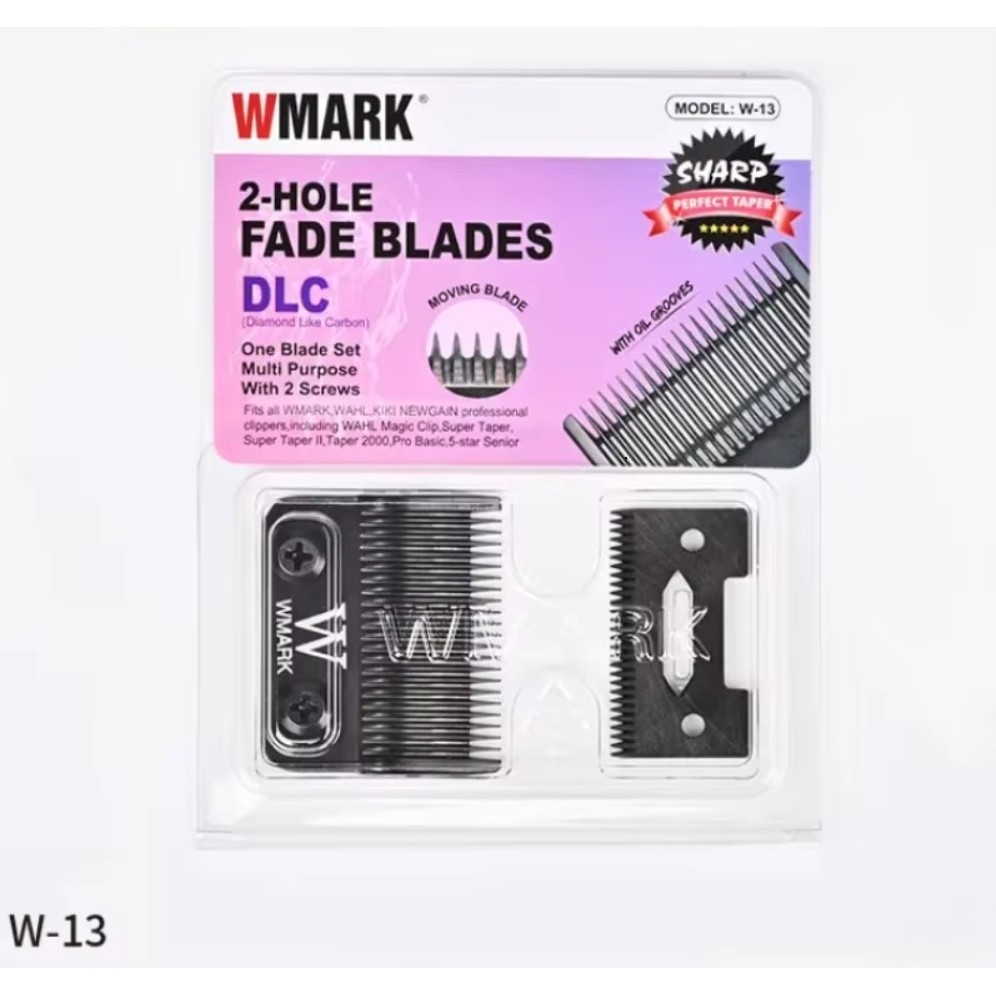 WMARK W-13 DLC FADE Hair Clipper Spare Blade 440C Stainless Steel ...