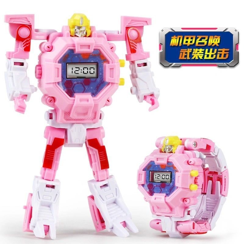 Children Toys Transformers Robot Cartoon Toys Watch Boys Girls ...