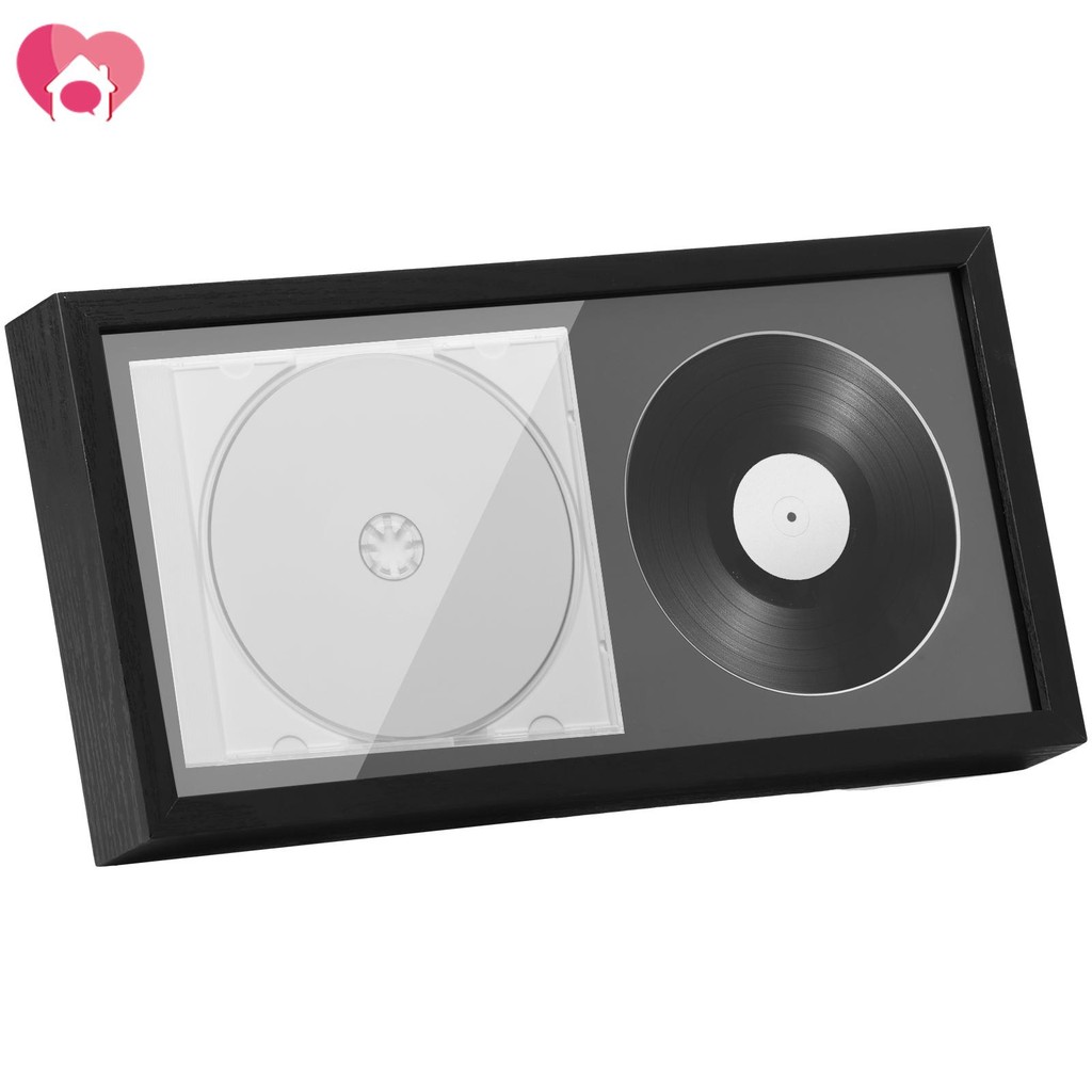 CD Frame Display Case Wood CD Display Frame With Bracket Hook Double ...