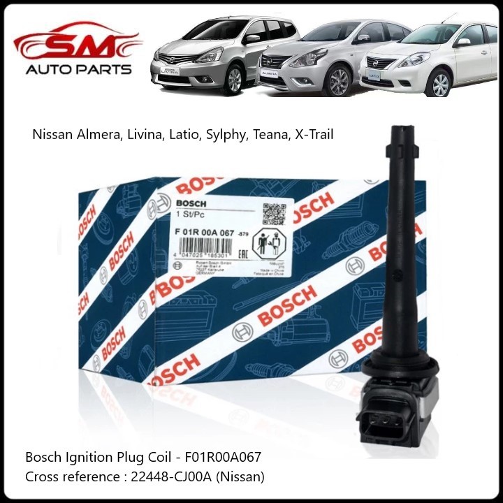 Bosch Ignition Plug Coil - Nissan Grand Livina Latio Almera N17 Sylphy ...