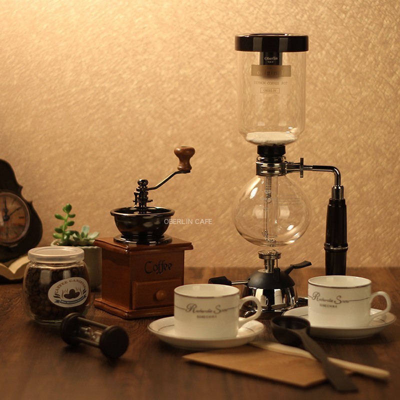 Pot siphon mesin pengisar kacang retro periuk kopi rebus manual set ...