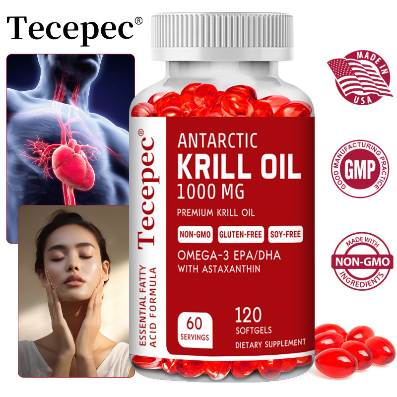 Antarctic Krill Oil 1000 mg With Omega-3, EPA, DHA, and Astaxanthin Supplement | Shopee Malaysia