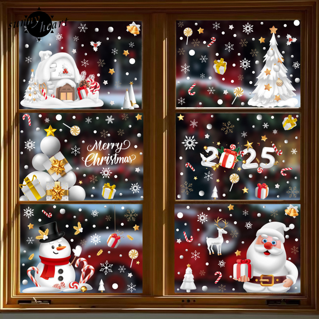 [SH] Window Decorations for Christmas Adhesive-free Christmas Window ...