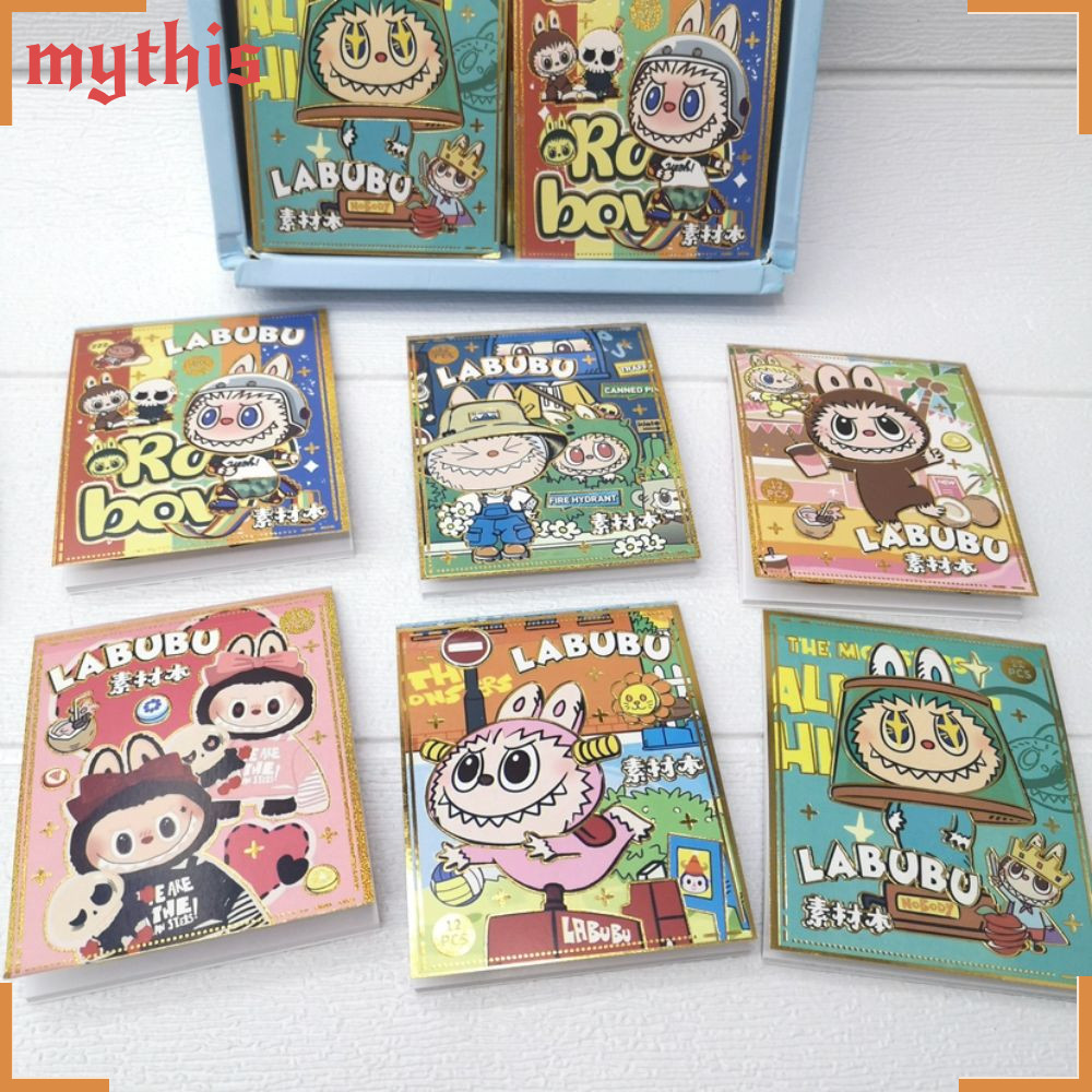 [MYTHIS] 1 PCS Labubu Sticker, Paper Cute Labubu Stiker Toys, Fashion ...