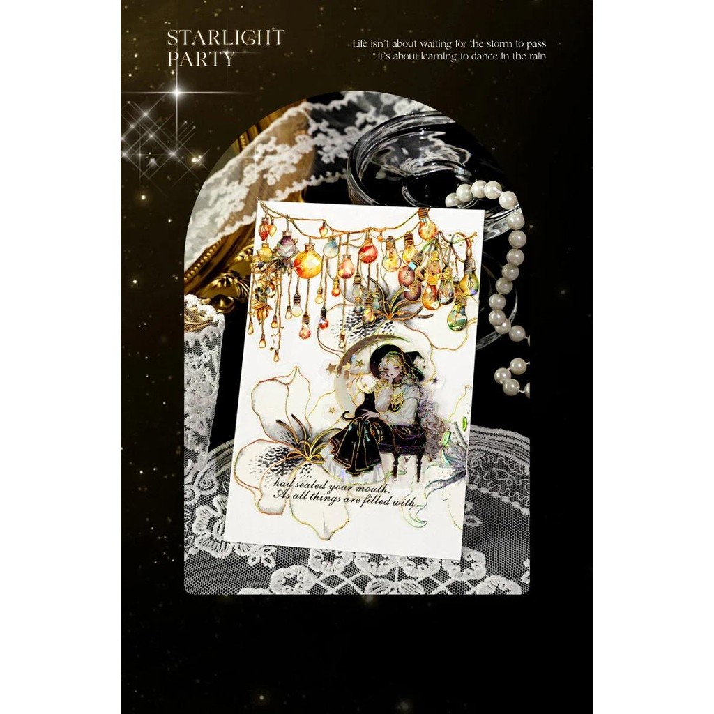 JIANWU Starlight Party Series Vintage Laser Gold Light Landscaping ...