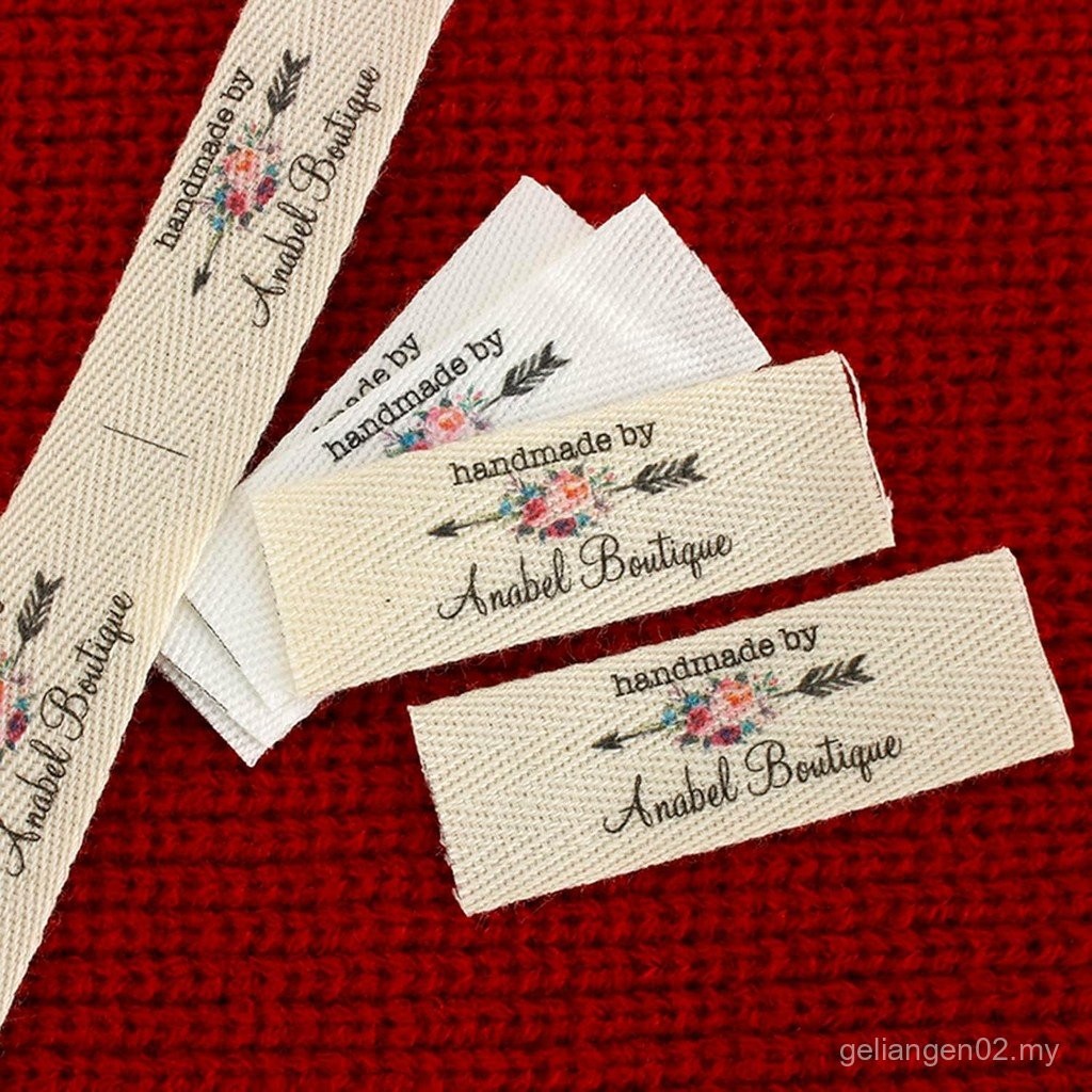 Label jahit peribadi untuk barangan buatan tangan, Label jahit Custom ...