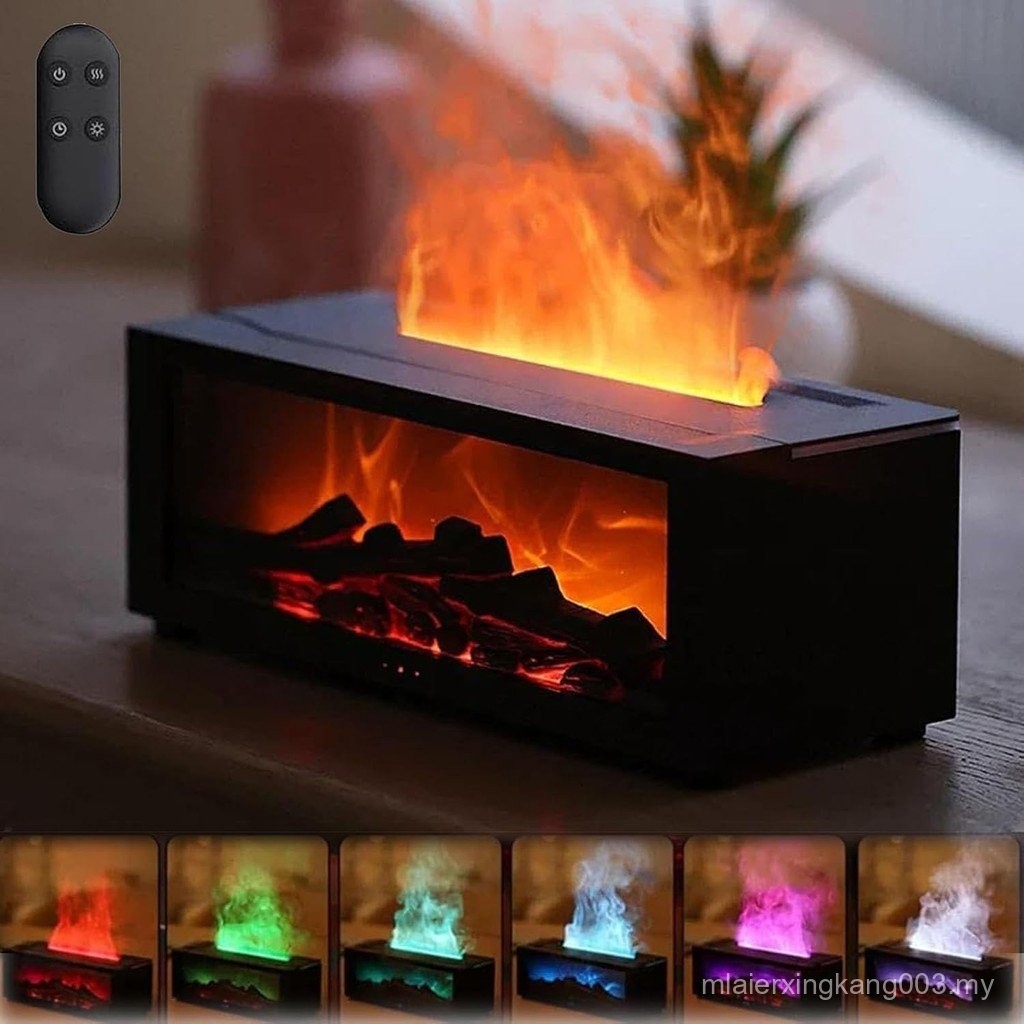 Fireplace Flame Diffuser for Home,7 Colors Bonfire Diffuser,150ML Ember ...