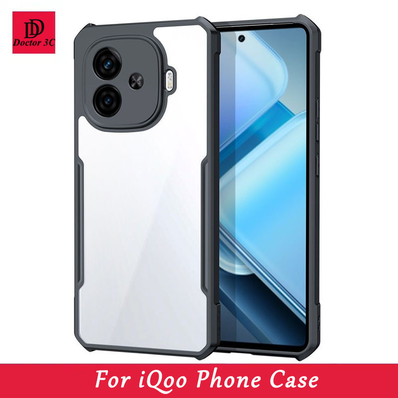 Hard Acrylic Silicone Shockproof Slim Clear Cover Case For VIVO iQOO 13 12 10 9 9T 8 Neo10 Neo8 ...