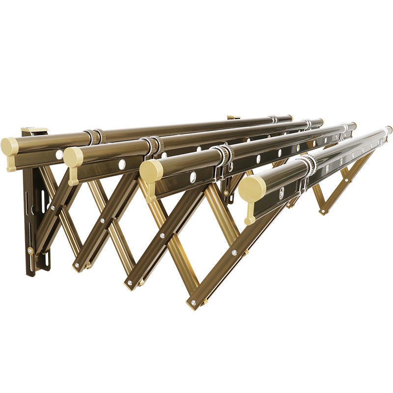 Balcony window telescopic clothes drying rack outdoor push-pull clothes ...
