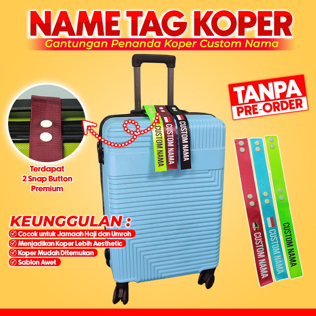 GANTUNGAN Custom Name Tag Suitcase Marker / Name Tag Custom Name ...