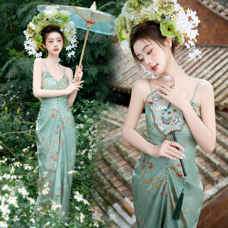 Gaya baru Xunpu wanita jepit rambut tema foto gaun retro gaya Cina ...