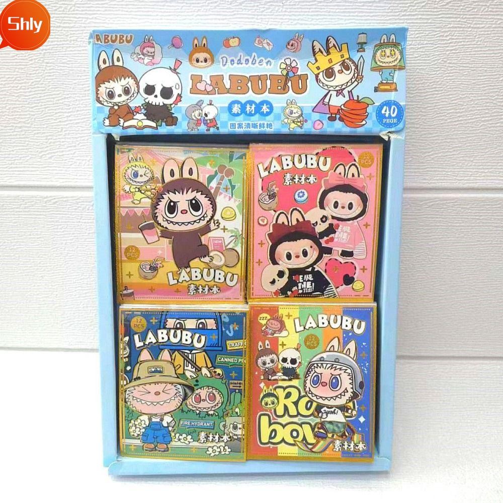 SHLY 1 PCS Labubu Sticker, POP MART Cute Labubu Stiker Toys, 2024 Paper ...