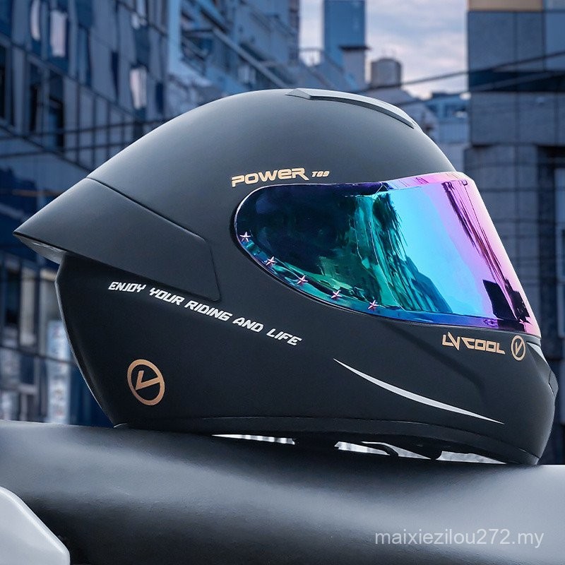 3c Certified Motorcycle Helmet Men Women Big Tail Full Helmet Women ...