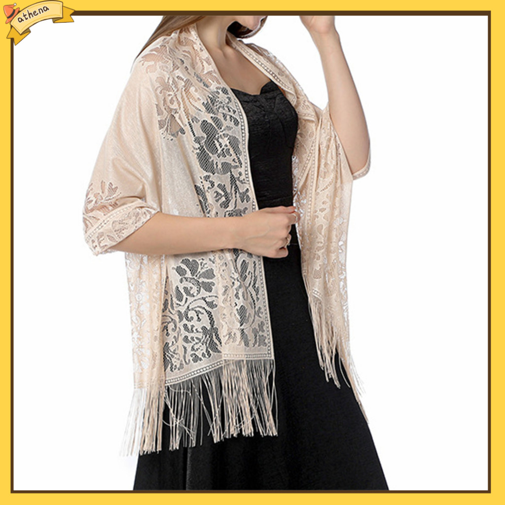 AT| Multicolor Evening Shawl for Female See-through Design Bride Shawl ...
