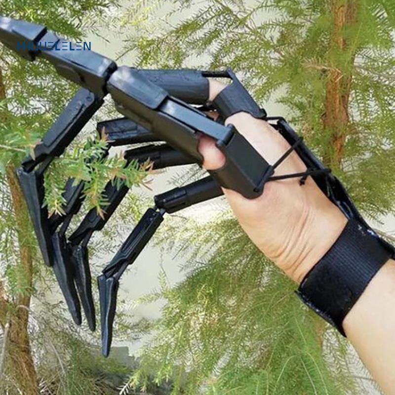 💖Halloween Articulated Fingers Scarry Fake Fingers Skeleton Hands ...