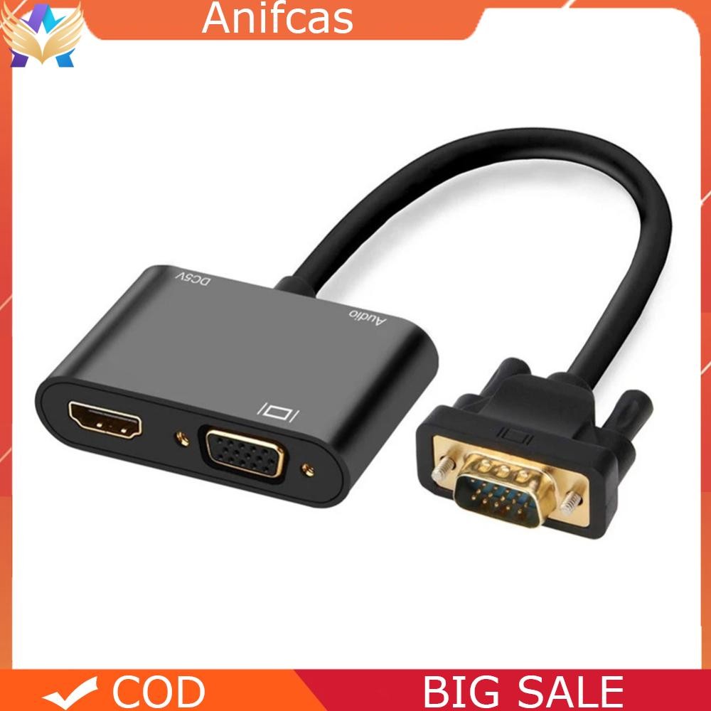 3 in 1 VGA to HDMI-Compatible Adapter+3.5mm Audio Jack+VGA Converter ...