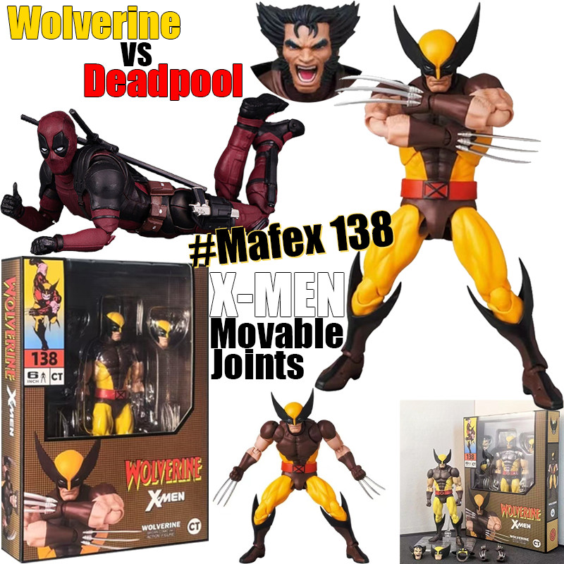 Mafex Wolverine Action Figure Deadpool SHF Legends Mafex 138 Revoltech ...