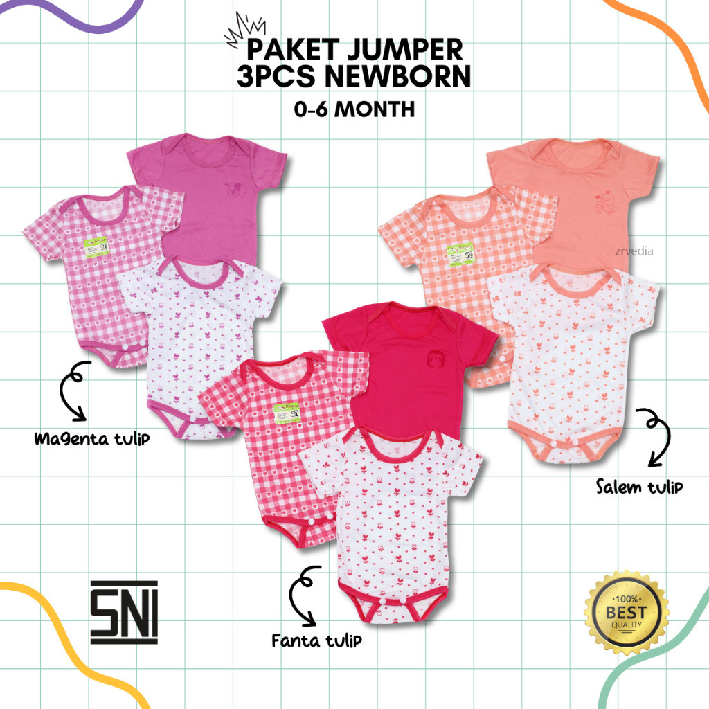 (CONTENTS Of 4) SNI Birth Package Baby Jumpers 0-6 Months / SNI Newborn ...