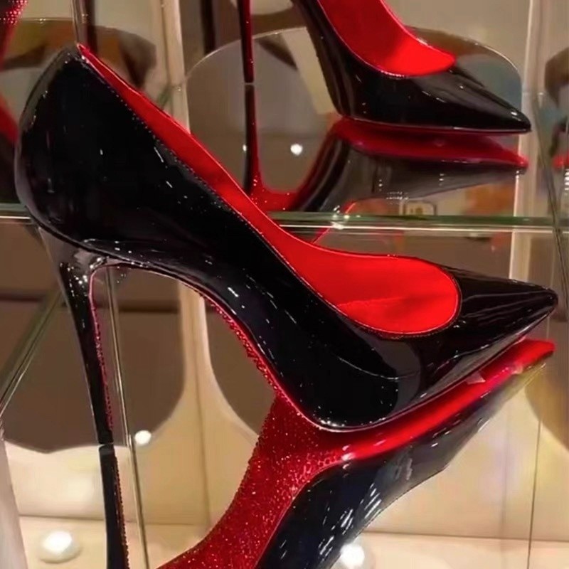 2024 New Style Red Sole Rhinestone Royal Sister Stiletto High Heel ...