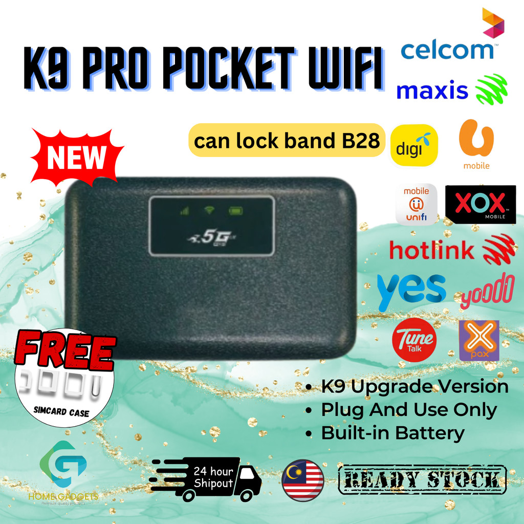 24Hour ShipOut K9 Pro 4G LTE Pocket WiFi K9 Upgrade Version Router Portable K10 Lock Band WiFi ...