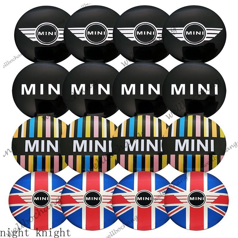 Night knight 4PCS 56mm MINI Cooper British Flag John Cooper Works Car ...