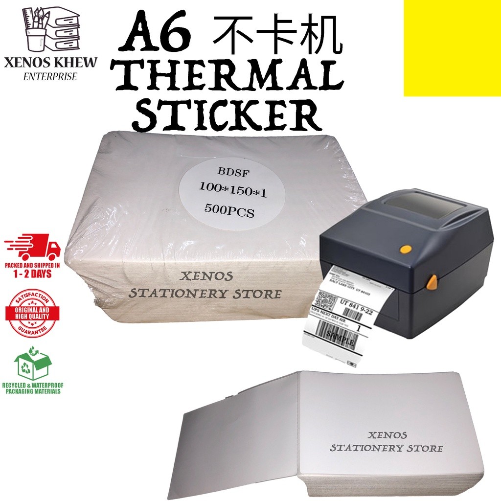 [500pcs Fold] A6 Thermal Label Sticker Shipping Label AWB Waybill ...