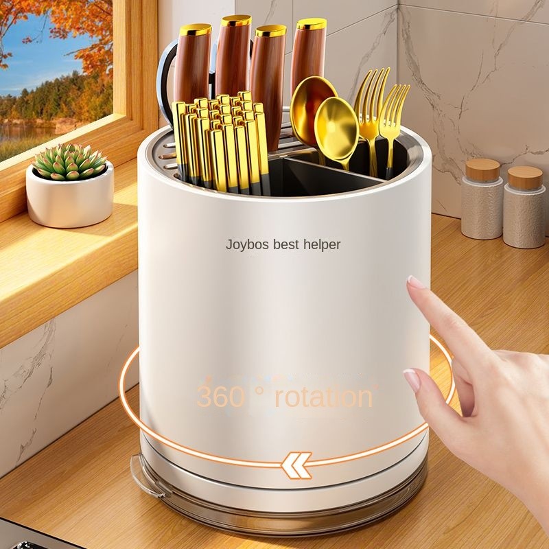 Kitchen Rotating Knife Rack Shelf Household Countertop Multifunctional ...