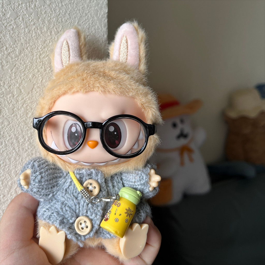 For Labubu v2 sitting party baby clothes sweater glasses Labubu pendant ...