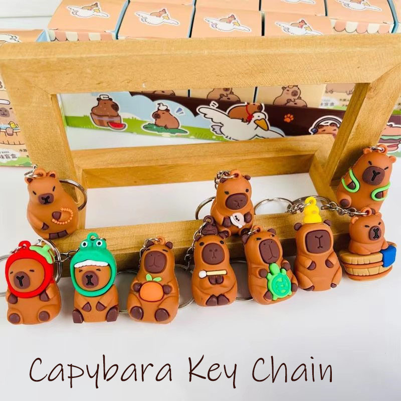 Capybara Keychain Creative Capybara Keychain Capybara Model Blind Box ...