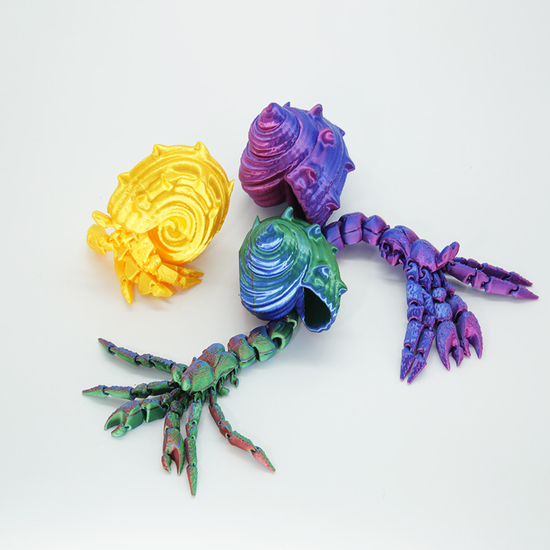 Injection Molding Hermit Crab Multi Color 3d Printing Hermit Crab Model ...