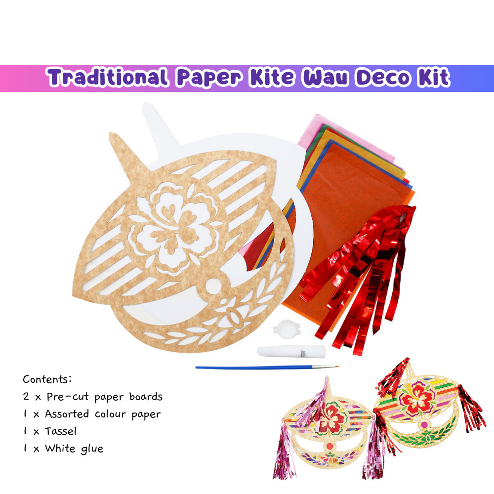 MERDEKA DIY Kraf Merdeka Traditional Paper Kite Wau Deco Kit Wau Bulan ...
