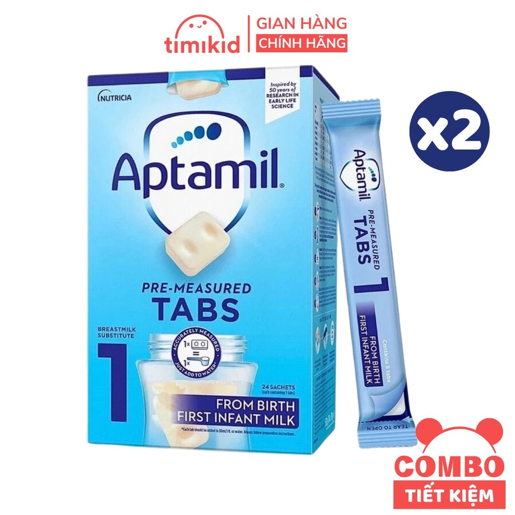 Combo 2 Aptamil Formula Milk Powder Bars Pre Measured Tabs for Newborn ...