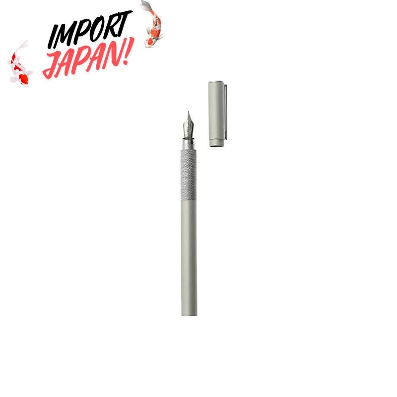 【Direct from Japan】MUJI Aluminum Round Shaft Fountain Pen Black 13.7× ...