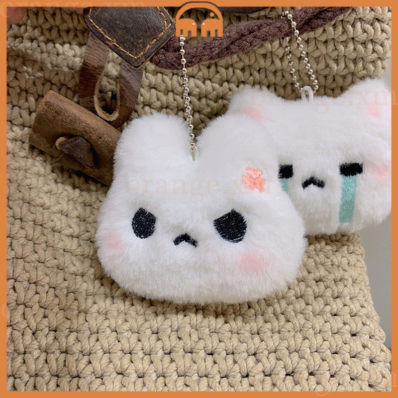 【hot】couple cartoon Rabbit Fox Plush doll keychain bag hanging pendant ...