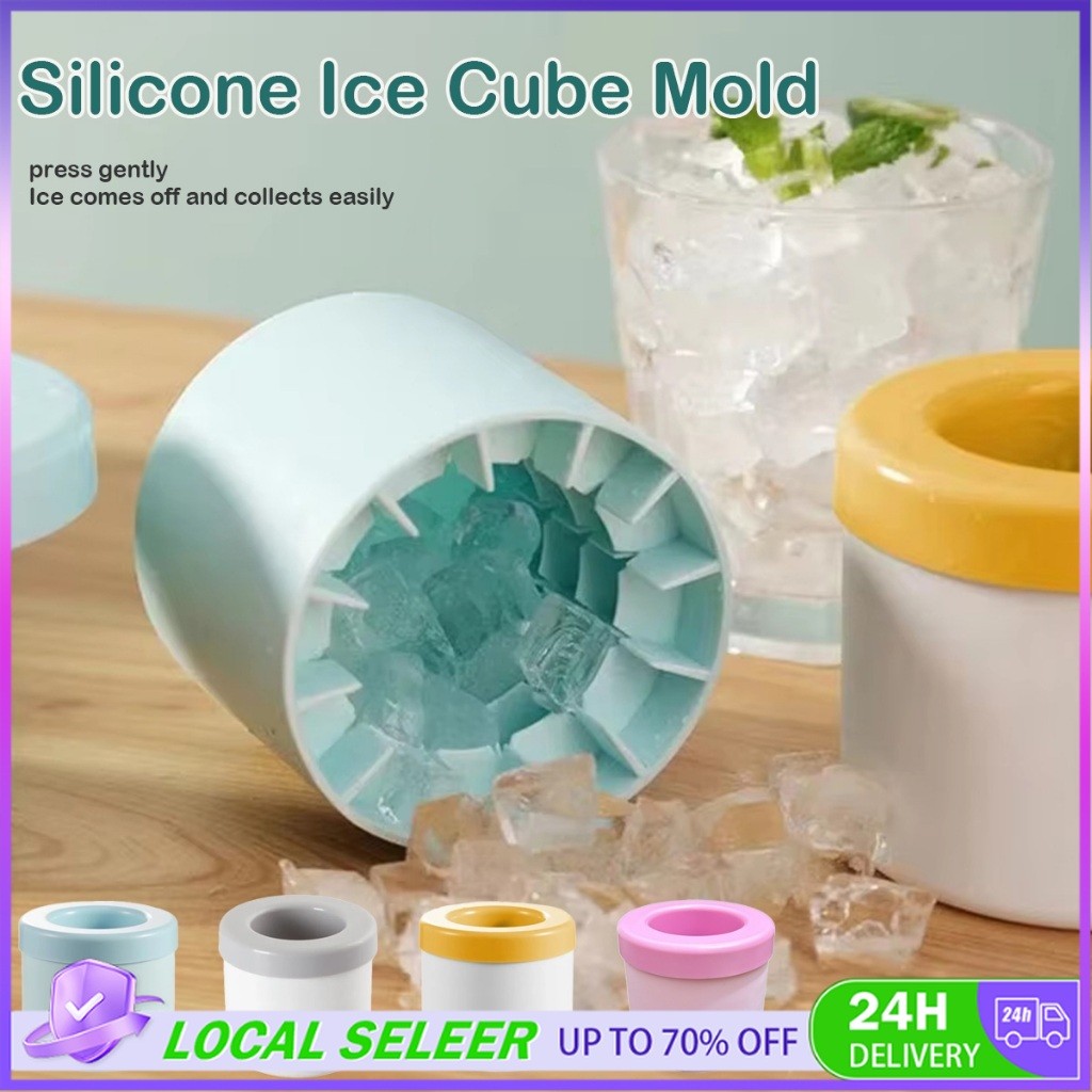 Silicone Ice Cube Mold Round Ice Bucket Summer Homemade DIY ...