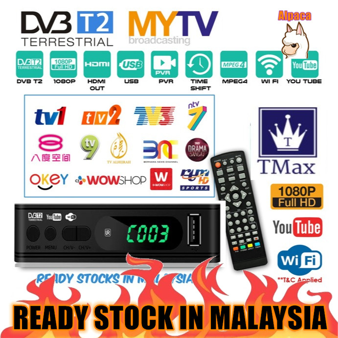 DVB T2 Decoder Digital Tv Dekoder MyFreeview DVB-T2 Digital Decoder ...